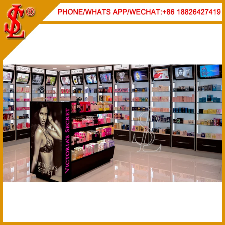 New Design Perfume Shop Interior Decoration Display Showcase Furniture ...