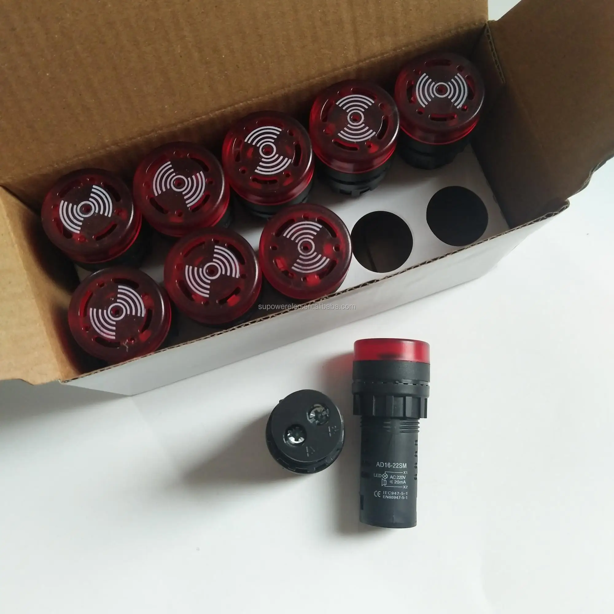22mm Flash Buzzer Beep Indicator Ad16-22sm Led Indicator Light 12v 24v 48v 110v 220v 380v - Buy ...