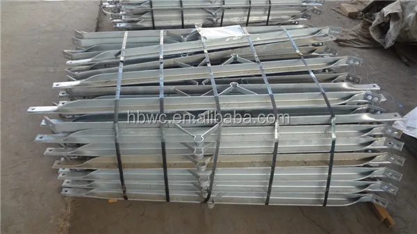 Tension / Straight Galvanized Steel Cross Arm,Alley Arm Crossarm Brace ...