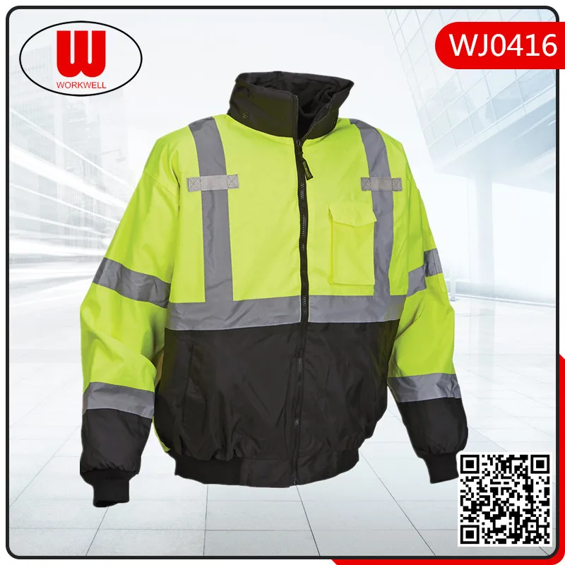 High Visibility Security 3m Reflective Safety Jacket Safety Parka - Buy ...