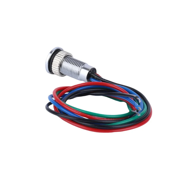 Mini 8mm Stainless Steel Waterproof 3 Led Tri-color Indicator Light ...