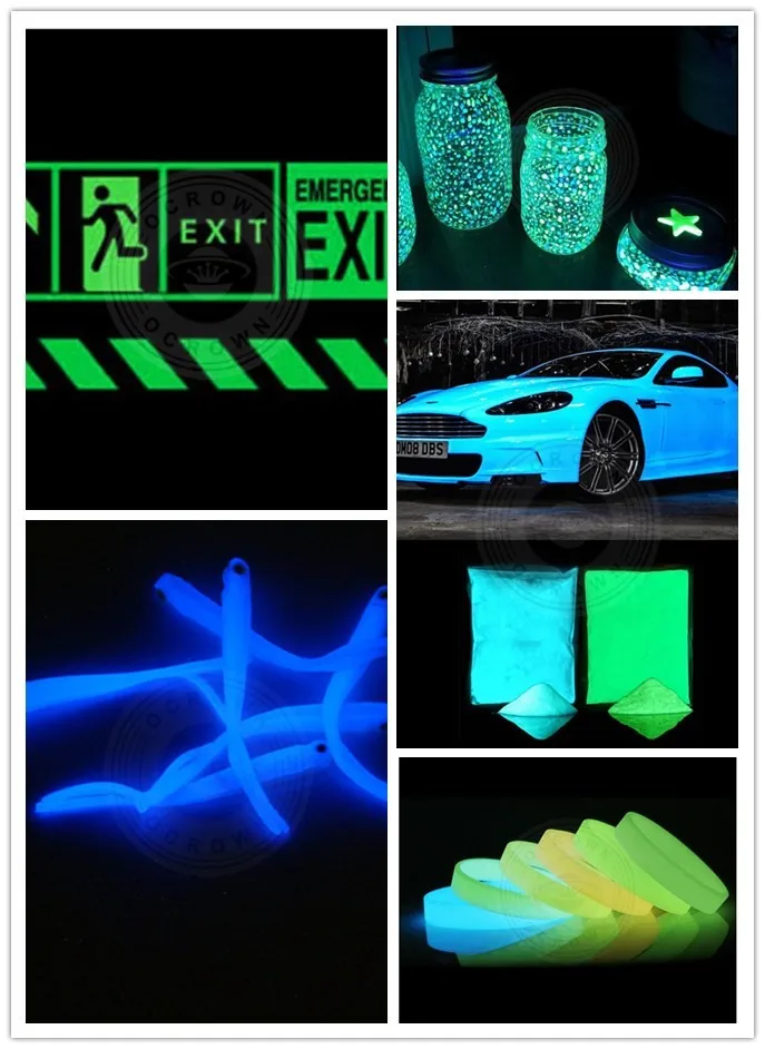 Ocrown Luminous Paint Powder Pigment Luminescent Glow In Dark Pigment ...