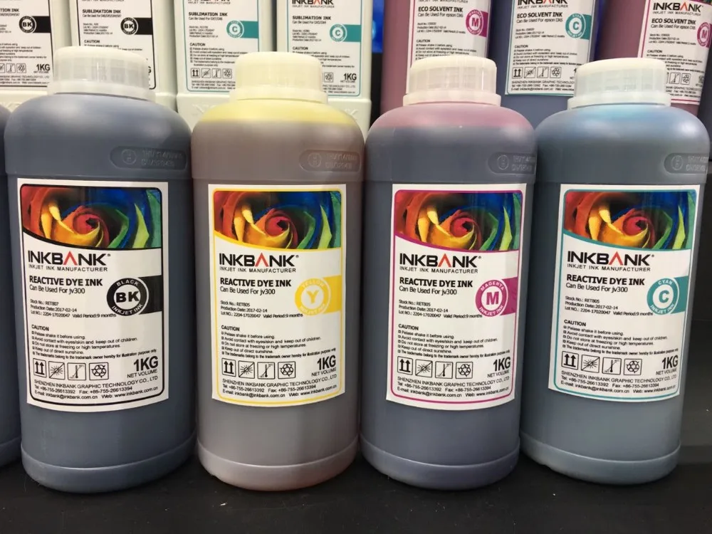 Inkbank Excellent Color Reactive Dye Ink For Digital Textile Printing ...