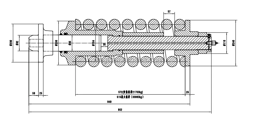 Track Adjuster Berco Undercarriage Recoil Spring Crawler Excavator ...