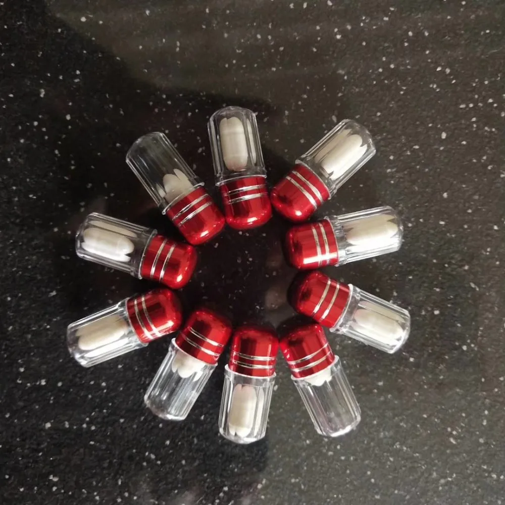 Clear Ps Capsule Bottle With Metal Cap Bullet Shape Single Capsule ...