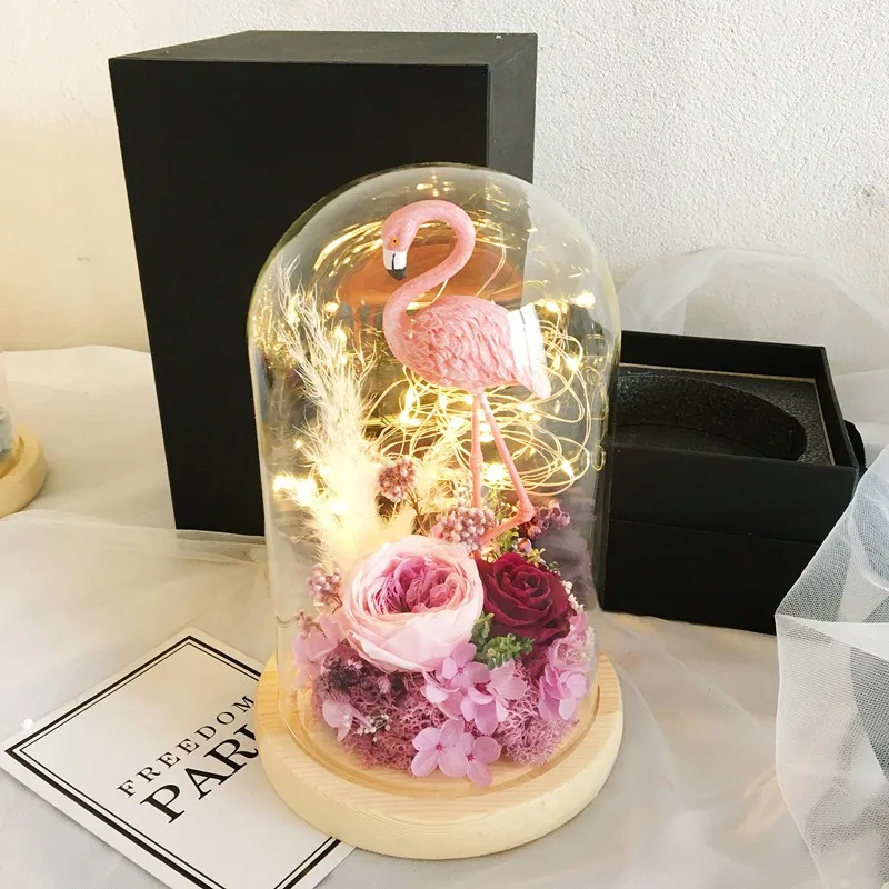 Latest Wedding Decor Preserved Roses In Glass Globe For Birthday Party ...