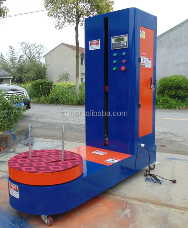 Bandara Mesin Pallet Wrapping Baggage Wrapping Mesin - Buy Pallet ...