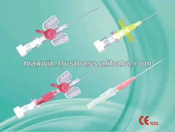 Iv Cannula 16g 22g 24 G With Wing,Injection Port,Non Return Valve And ...