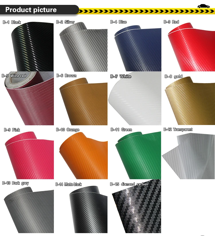 1.52x30m Transparent 3d Carbon Fiber Film Sticker Car Wrap Vinyl - Buy ...