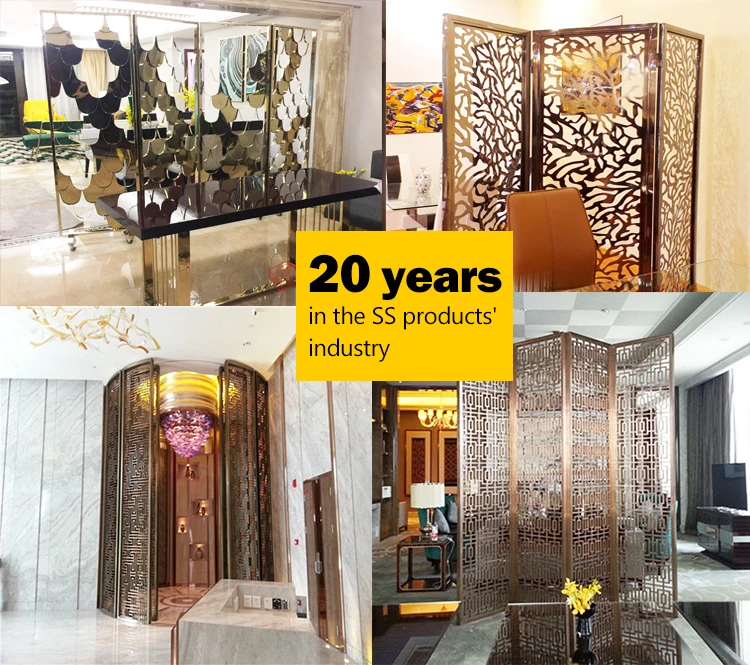 Dubai Collapsible Room Divider Privacy Screen Stainless Steel Indoor ...