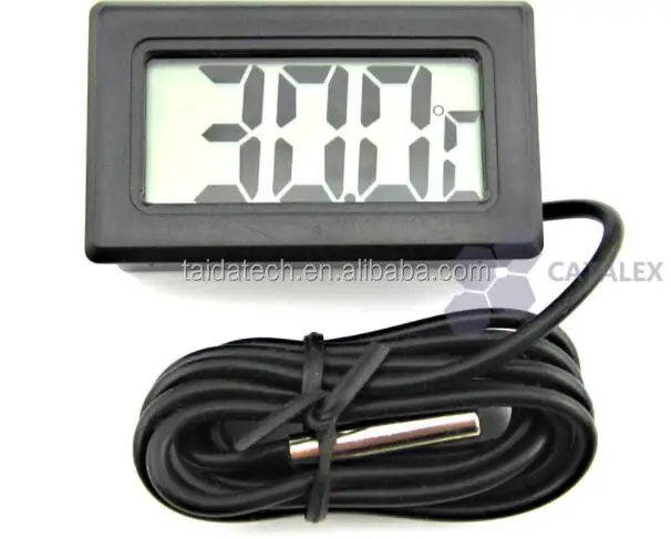 Taidacent Black Led Display Digital Temperature Meter Thermocouple K ...
