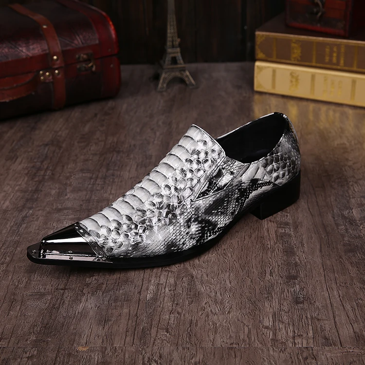 NA055 Fashion Snake Loafers - Stylish & Durable Mens Shoes