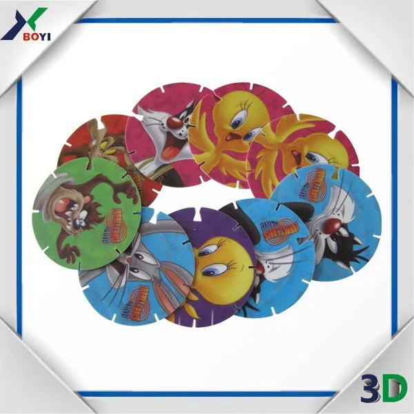 Customized Tazo Factory Pokemon Paper Plastic Round Hologram