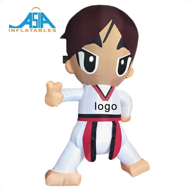 Customized Inflatable Karate Cartoon Taekwondo Boy With Advertising ...