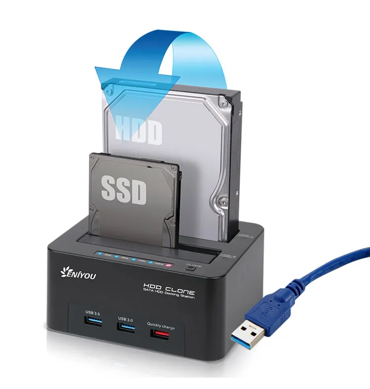 Multi Function Hdd Clone Docking Station Driver With Usb 3.0 Hub And ...