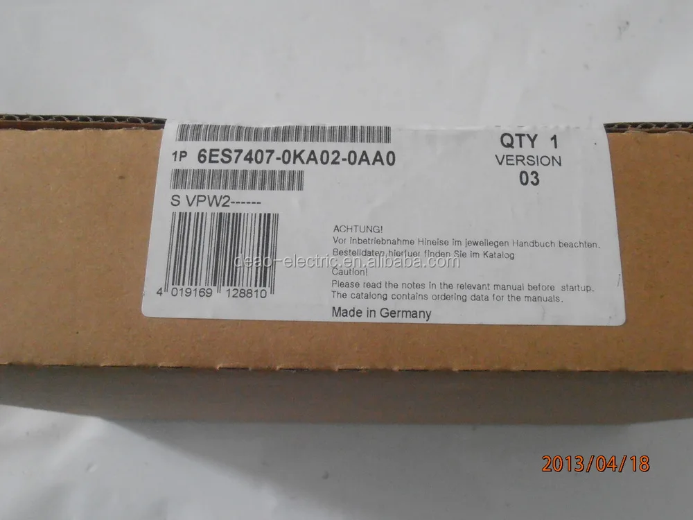 Siemens PLC SIMATIC S7-400 Power Supply PS407 - Reliable Performance