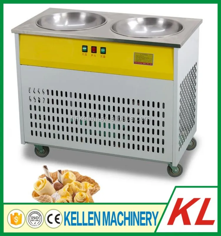 Efficient Powerful Quick Frozen Cold Stone Table Fry Ice Cream Machine ...