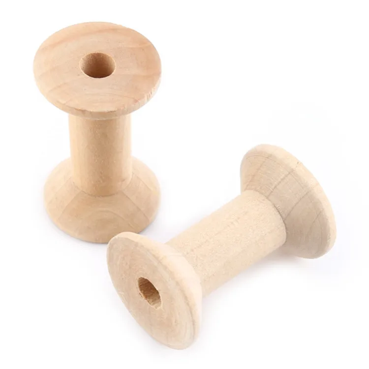 Handmade Wooden Spool Bobbins Ribbon Spool Sewing Threat Spool For ...
