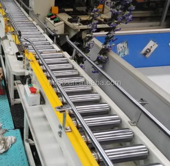 Auto Cylinder Head Production Gravity Roller Conveyor Line Guide Type ...