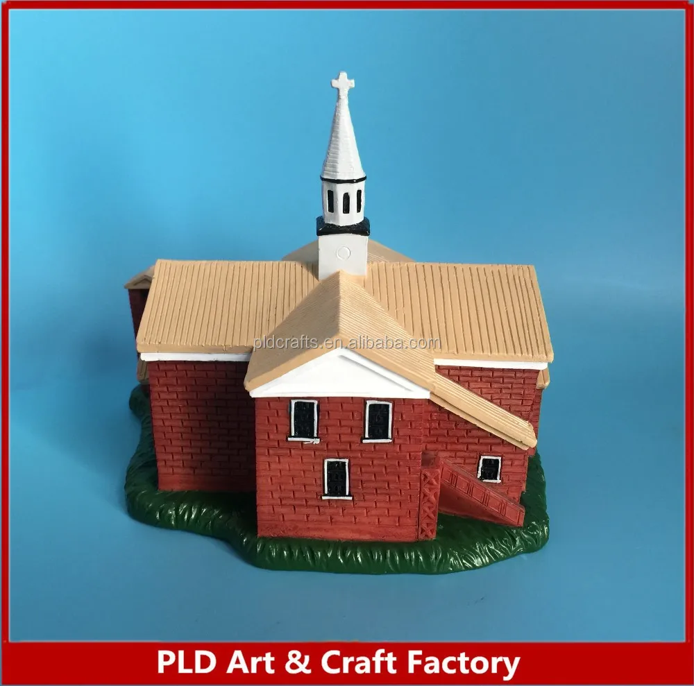 Polyresin 3d Shape Church Building Model - Buy Church Building Model,3d ...