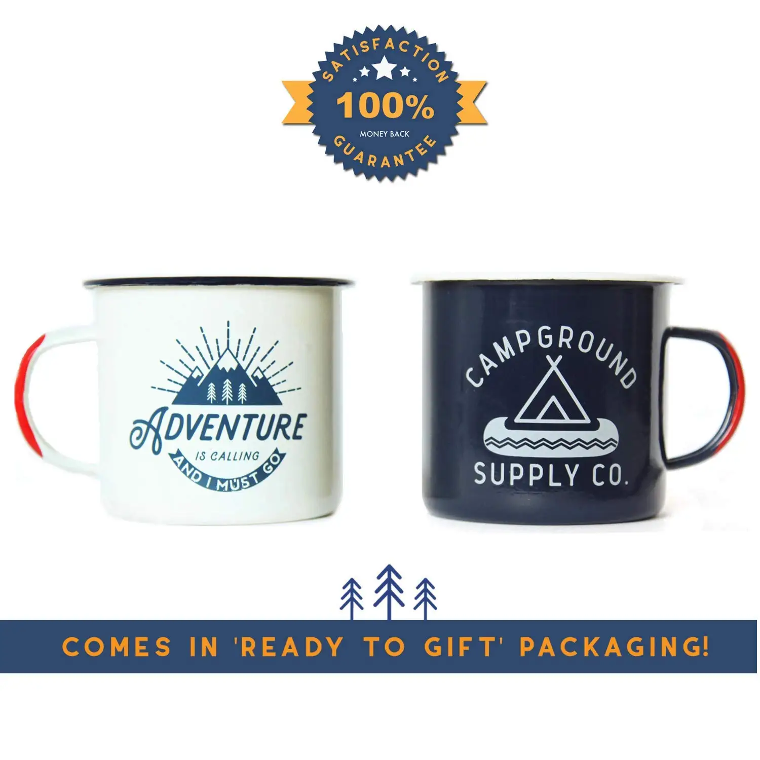Adventure Enamel Camping Mug - Perfect for Morning Coffee