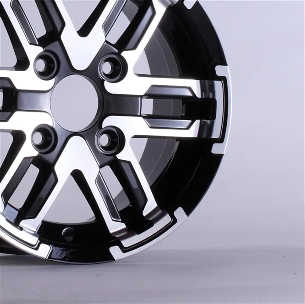 12 Inch Automotive Wheel - 4 Hole Silver Machine Face