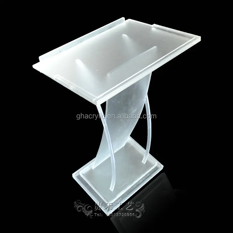 High Quality Frosted Ivory Acrylic Podium Lectern Pulpit Manufacture ...