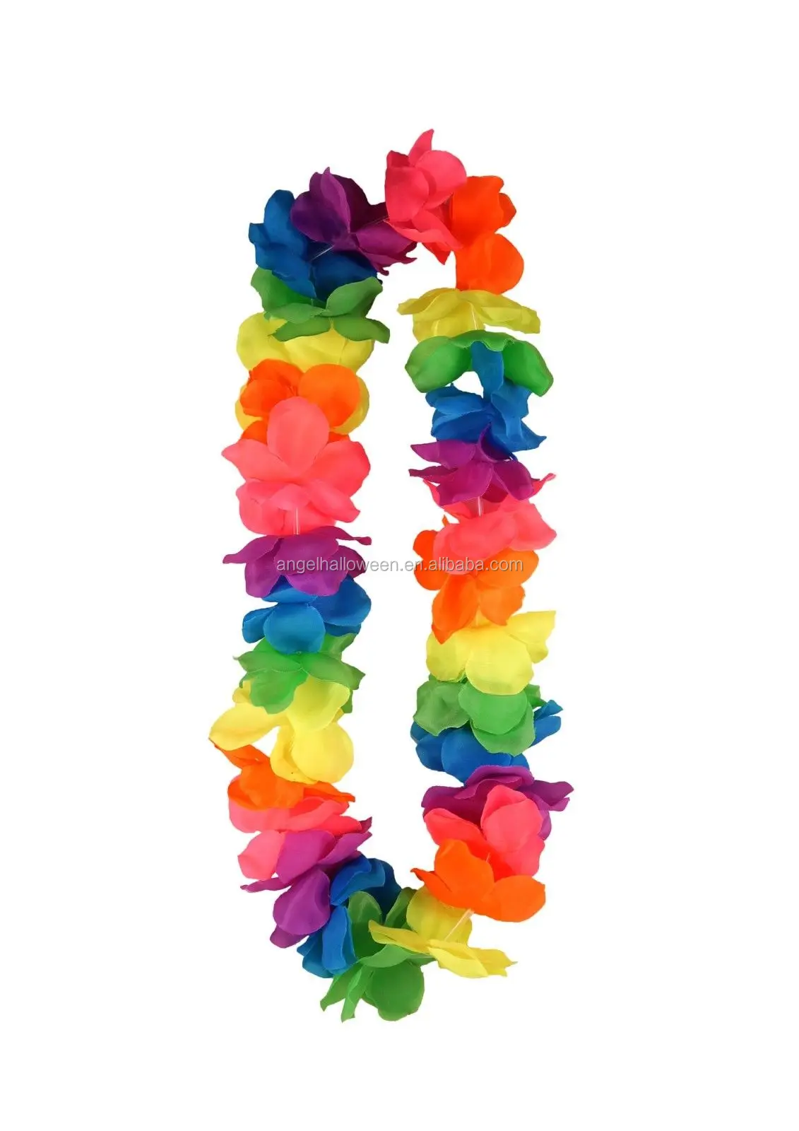 Decorated Garland Hawaiian Lei Hula 100cm Long Flower Wreath Garland ...