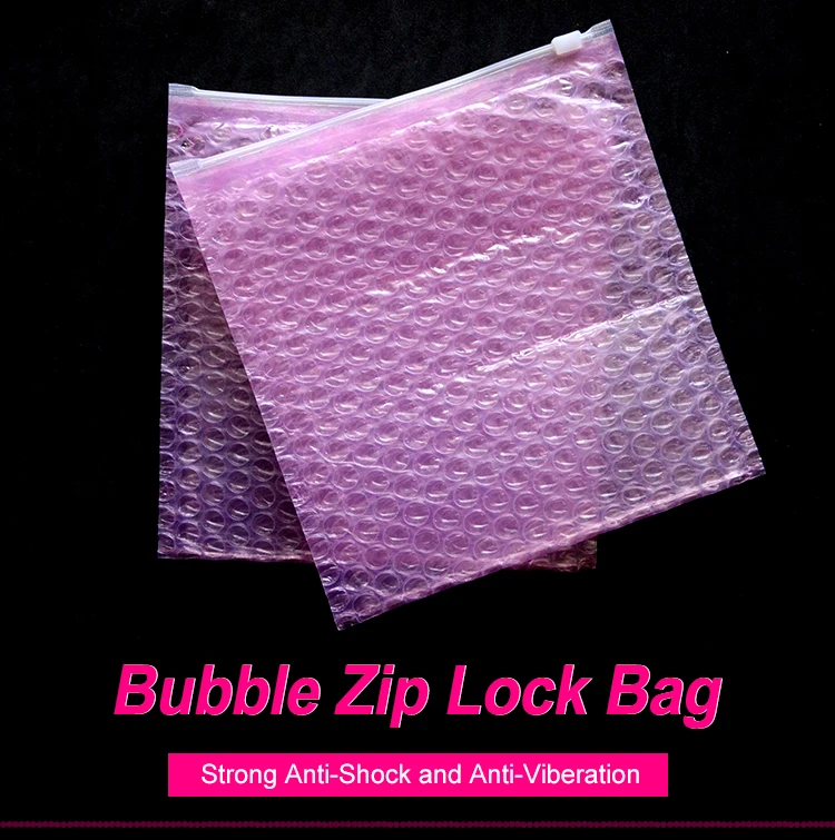 Customized With Custom Slider Bubble Bag,High Quality Bubble Zipper ...