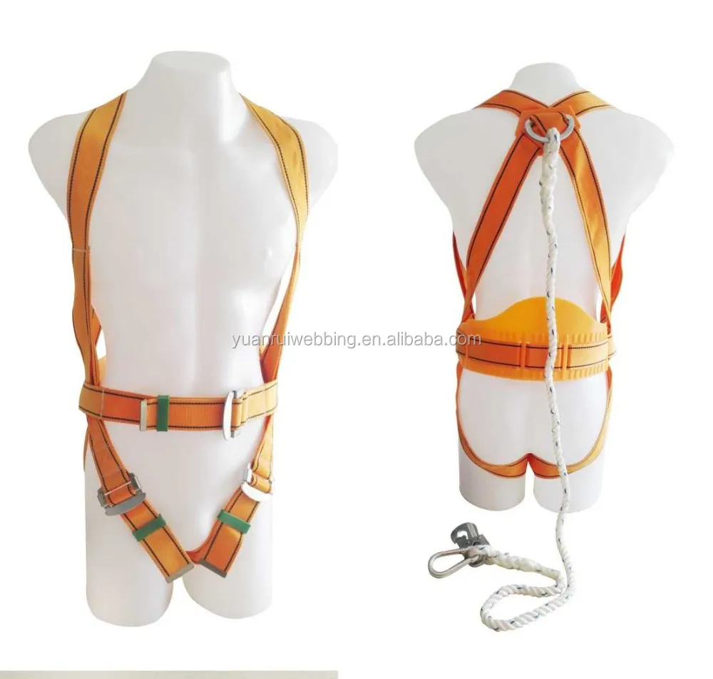 Scaffold Harness Fall Arrest Equipment Safety Harness With Rope Lanyard ...
