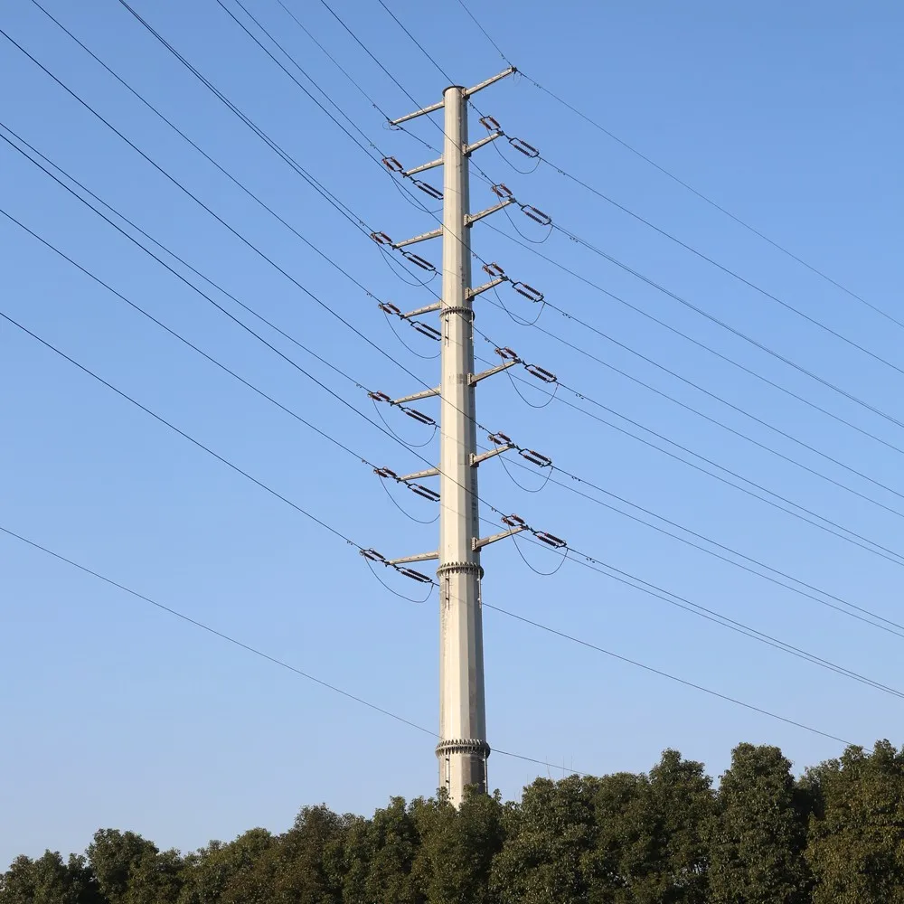 66kv 20m High Power Lines Tower Galvanized Steel Tubular Pole - Buy ...