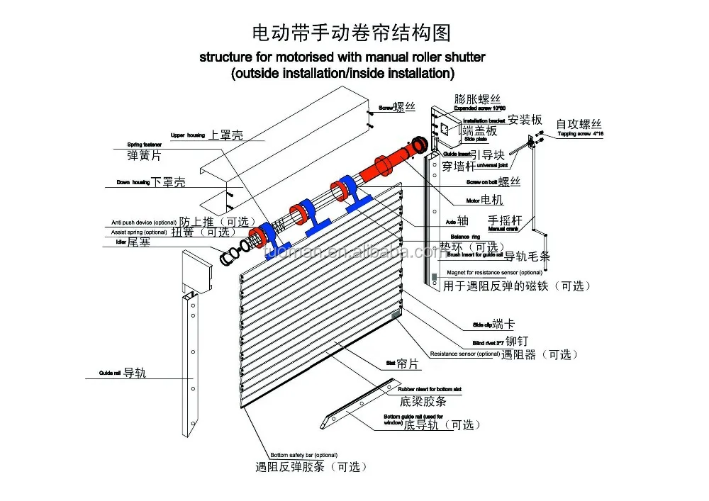 Modern Aluminum Hurricane Shutter for Hotels - Vertical Opening, OEM