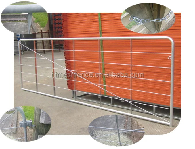 Haotian Heavy Duty Galvanised Farm Gate With Fully Welded Pipe Frames ...