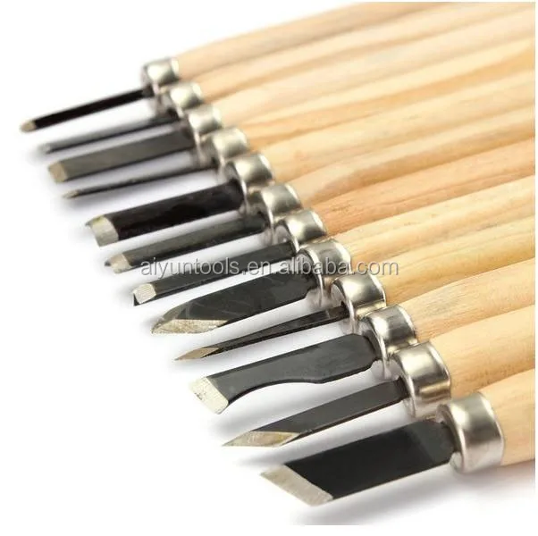 12pcs/set Hand Wood Carving Chisels Knife For Basic Woodcut Working Diy ...