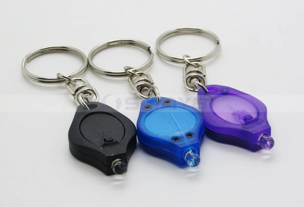 2 Cr2016 Plastic Oval Color Mini Key Ring Led Flashlight - Buy Key Ring ...