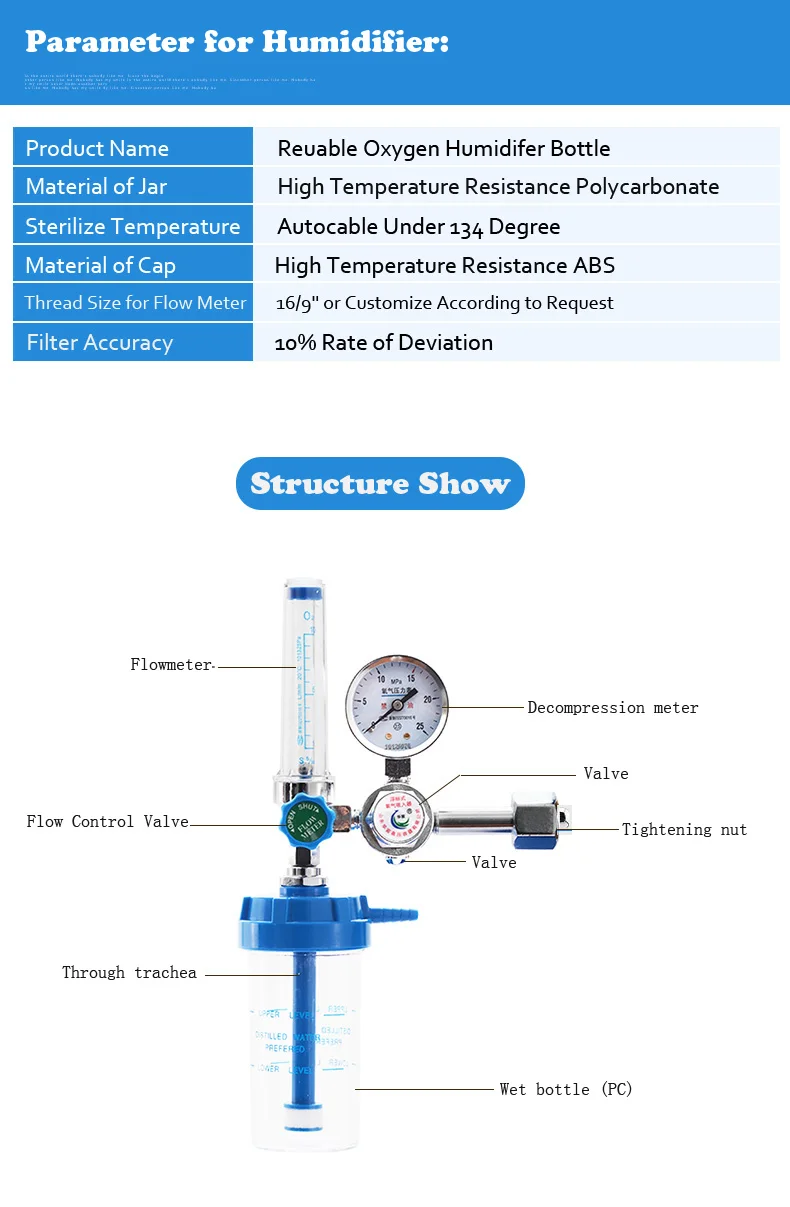 High Quality Medical Oxygen Cylinder Flow Meter Oxygen Flowmeter With ...