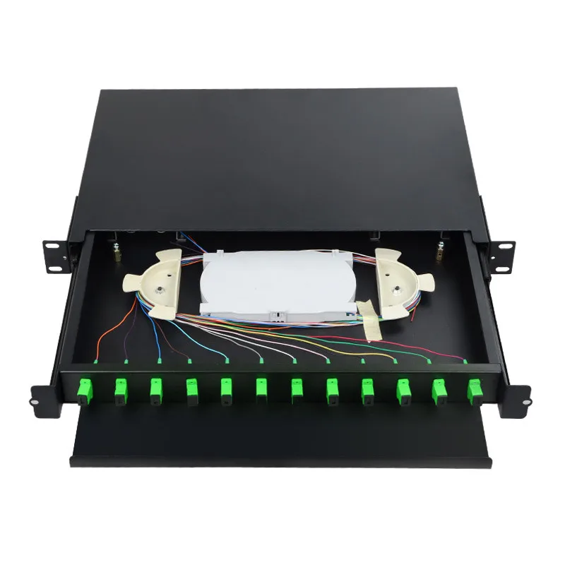 Sliding Drawer Type Rack Mount Odf Otb 12 24 Port Ftth Fiber Optical ...