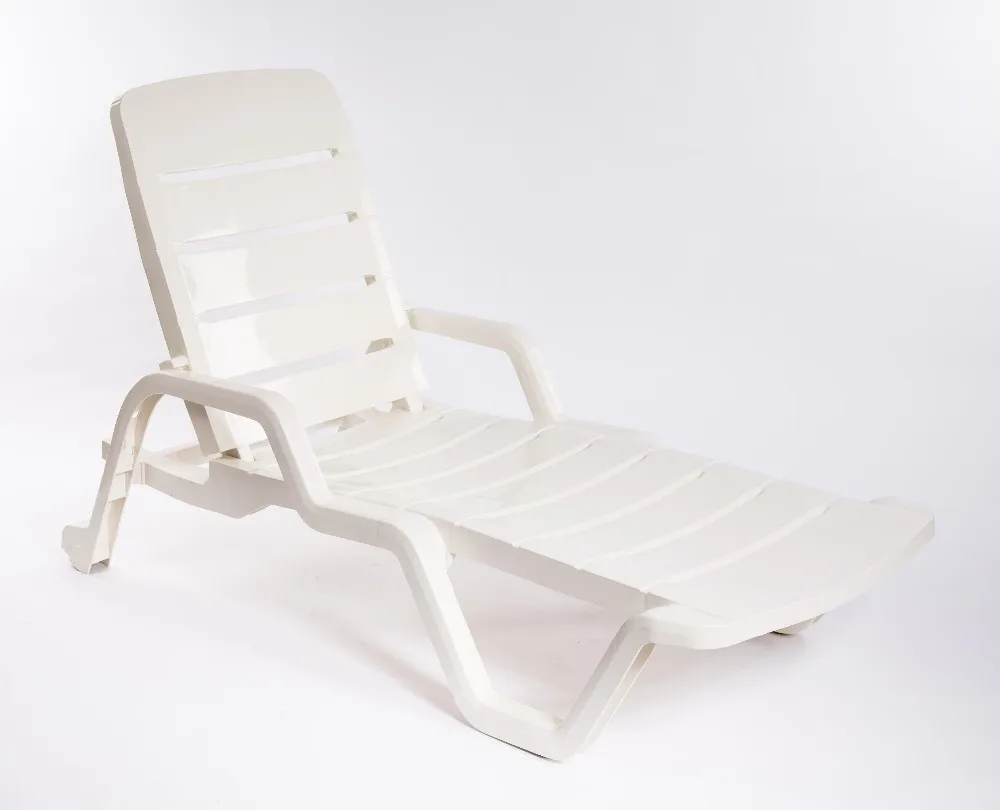 Outdoor Furniture Swimming Pool White Plastic Pool Lounge Chair Dn4010 ...