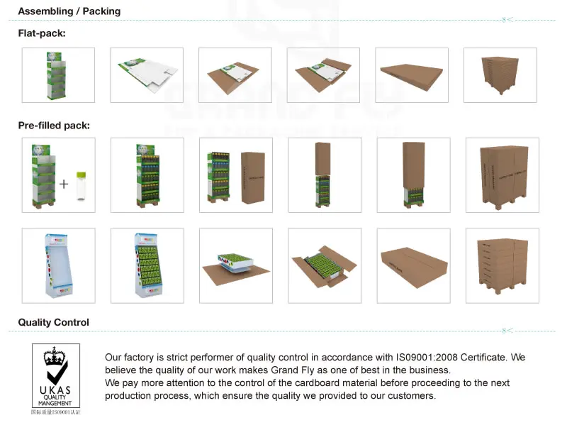 Simple Structure Carton Stand Display With 4 Tier For Snacks - Buy ...
