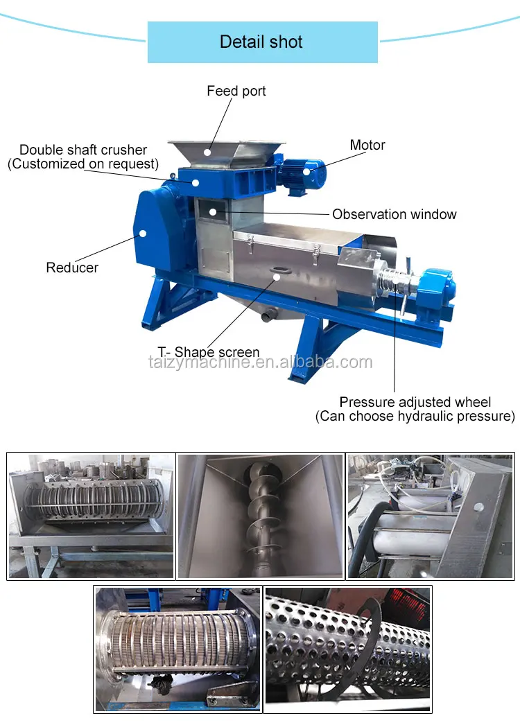 Vegetable Pulp Press Machine Ginger Juicing Double Screw Cold Press ...