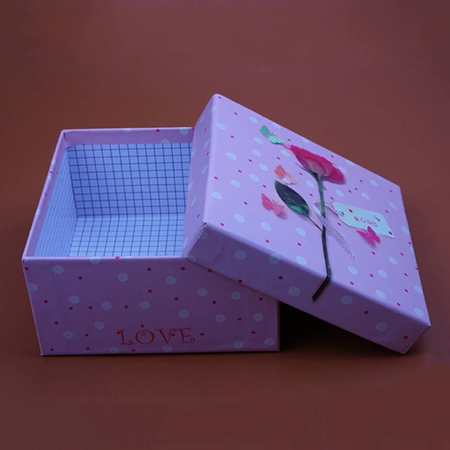 flower printed gift box/ paper board rigid packaging box - 动态图库网