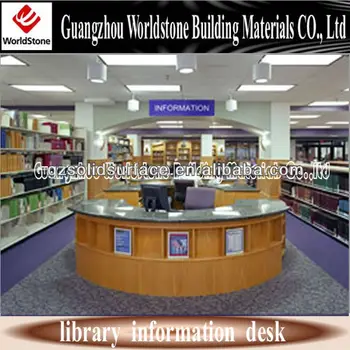Book Shop/library Information Desk Design - Buy Reception,Service Table ...