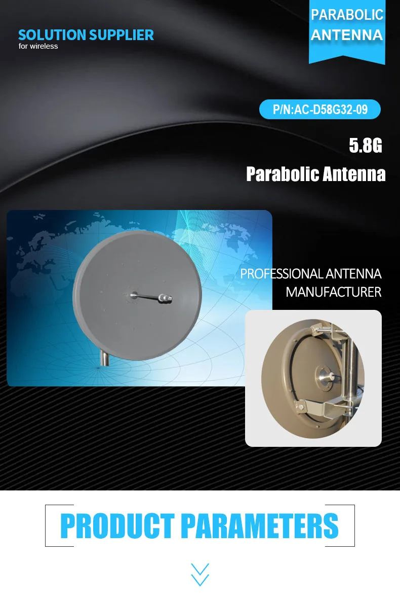 Antenna Parabolic Reflector for 5.8ghz 32dbi WIFI Dish Outdoor