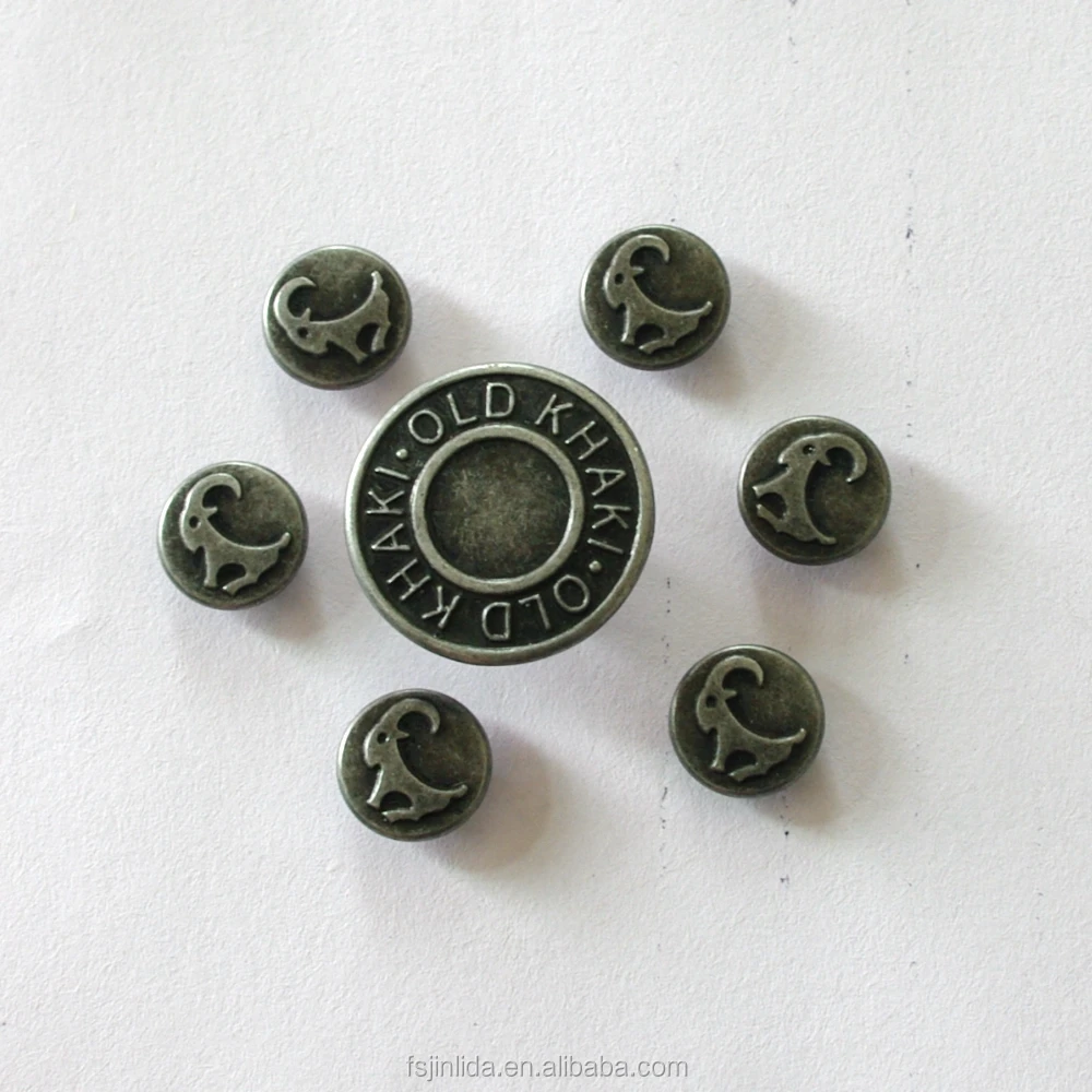 20mm Denim Metal Jeans Shank Button/jeans Button / Oxide Alloy Color ...