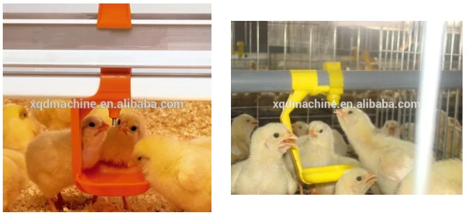 With lock locking Square Pipe Chicken poultry Nipple Drinker water Hanging Suspension Drip cups