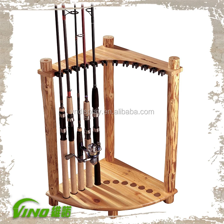 Fishing Rod Display Stand,Wooden Fishing Rod Rack,Fishing Rod Rack ...