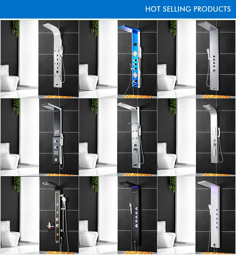 Stainless Steel 304 Bathroom Shower Set Surface Mounted Shower Faucet ...