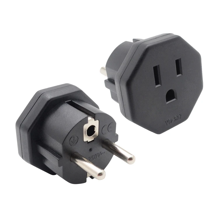 American Standard French Plug Travel Adapter to European Power Transfer ...