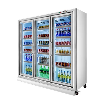 Commercial Monster Energy Drink Display Glass Door Fridge - Buy Upright ...