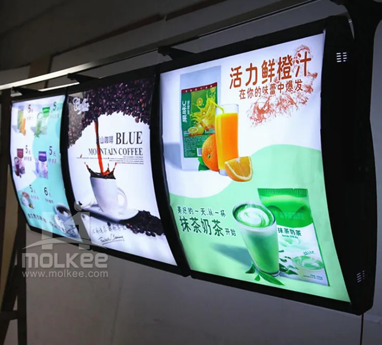 Restaurant Indoor Led Menu Light Boxes Wall Advertising Display ...